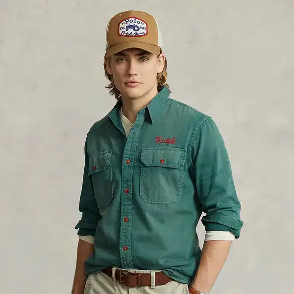 Ralph Lauren Classic Fit Denim Workshirt In Lorain Blue - 40% Off
